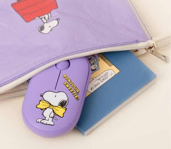 「史努比無線滑鼠」可愛登場！無線連接+無噪音設計，呆萌史努比讓你天天被療癒～