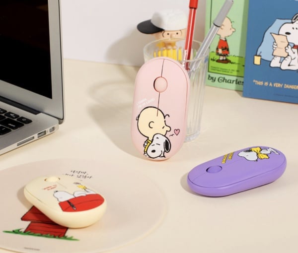 「史努比無線滑鼠」可愛登場！無線連接+無噪音設計，呆萌史努比讓你天天被療癒～