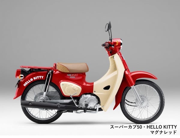 Hello Kitty 50週年機車登場！Hello KittyxHonda「Super Cub限量版」12月開賣！